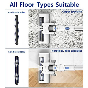 ORFELD Cordless Vacuum Cleaner, 22000Pa Powerful Cordless Vacuum 6 in 1, 35Mins Long Runtime, Lightweight & Ultra-Quiet Stick Vacuum for Hardwood Floor Carpet Pet Car Cleaning