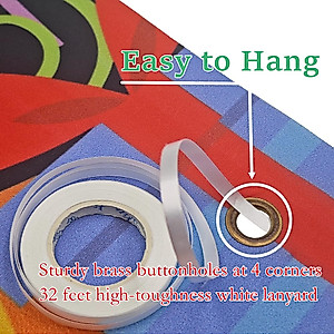 Happy Birthday Yard Banner 118x19.7 inches, Happy Birthday Decorations, Large Happy Birthday Yard Sign Backdrop, Birthday Party Outdoor & Indoor Decoration Banner