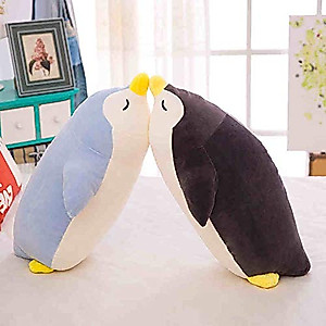 DENTRUN Penguin Stuffed Animals Bulk, Cute Penguin Plush Doll Play Toys for Kids Girls Boys Adults Birthday Xmas Present, Adorable Soft Plushies and Gifts, 12.20/18.11/22.44/25.98 Inchs, Blue, Black