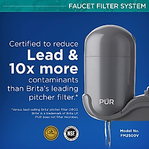 PUR PLUS Faucet Mount Water Filtration System Bundle with 4 Replacement Filters