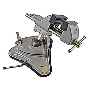 Yost Tools Yost V-275 Portable Vacuum Base Vise, Pivots Multi-Angle, 2.75” Jaw Width, (1 Pack), Silver