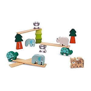 Janod World Wildlife Federation – 28 Piece Wooden Animal Stacking Game - Ages 2+ - J08613