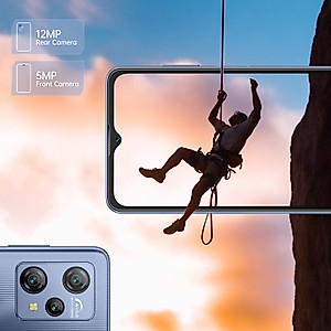 Blackview A53 Unlock Phone, 7GB+32GB/SD 128GB Expandable Android Phones, Android 12 Cellphone, Triple SIM Card Slots, 5080mAh Battery, 6.517 inches Smart Phone HD+ Screen, Face ID t Mobile Phone