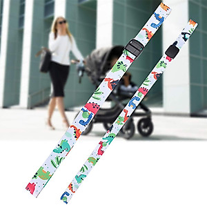 Cup Strap, 2.5cm Width Baby Feeding Bottle Cup Adjustable Strap Holder Stroller Toy Sippy Leash Tether Adjustable Bottle Cup Strap Toddler Drink Baby Bottles Holders(Dinosaur)