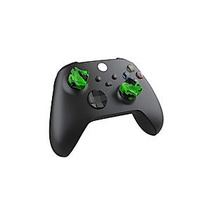 Gioteck SMP Xbox Series X - Thumb Grips Xbox Series X/S Megapack Caps/Caps/Silicone Protector for Joysticks PlayStation 5 - Non-Slip - Aim Aid (3 Pack) Green/Black