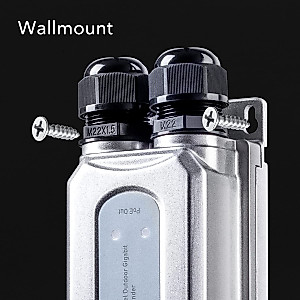 Cudy 2 Channel Gigabit Outdoor PoE Extender, IP67 Waterproof, 10/100/1000Mbps, PoE Repeater Amplifier Booster, Wall-Mount, Daisy Chain, 802.3bt at af