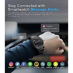 Smart Watch for Men Answer/Make Call,1.39''HD Touchscreen,400 mAh Battery,100 Sports Modes, 5ATM Waterproof Smartwatch with Heart Rate/SpO2/Blood Pressure Fitness Watch for Android/iOS Black