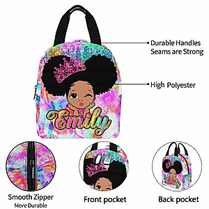 M YESCUSTOM Custom School Backpack for Girls Kids Personalized Backpack with Lunch Box Lightweight Preschool Elementary Girls BookBags Set, Casual Travel Daypack Shoulder Bag for Teenager