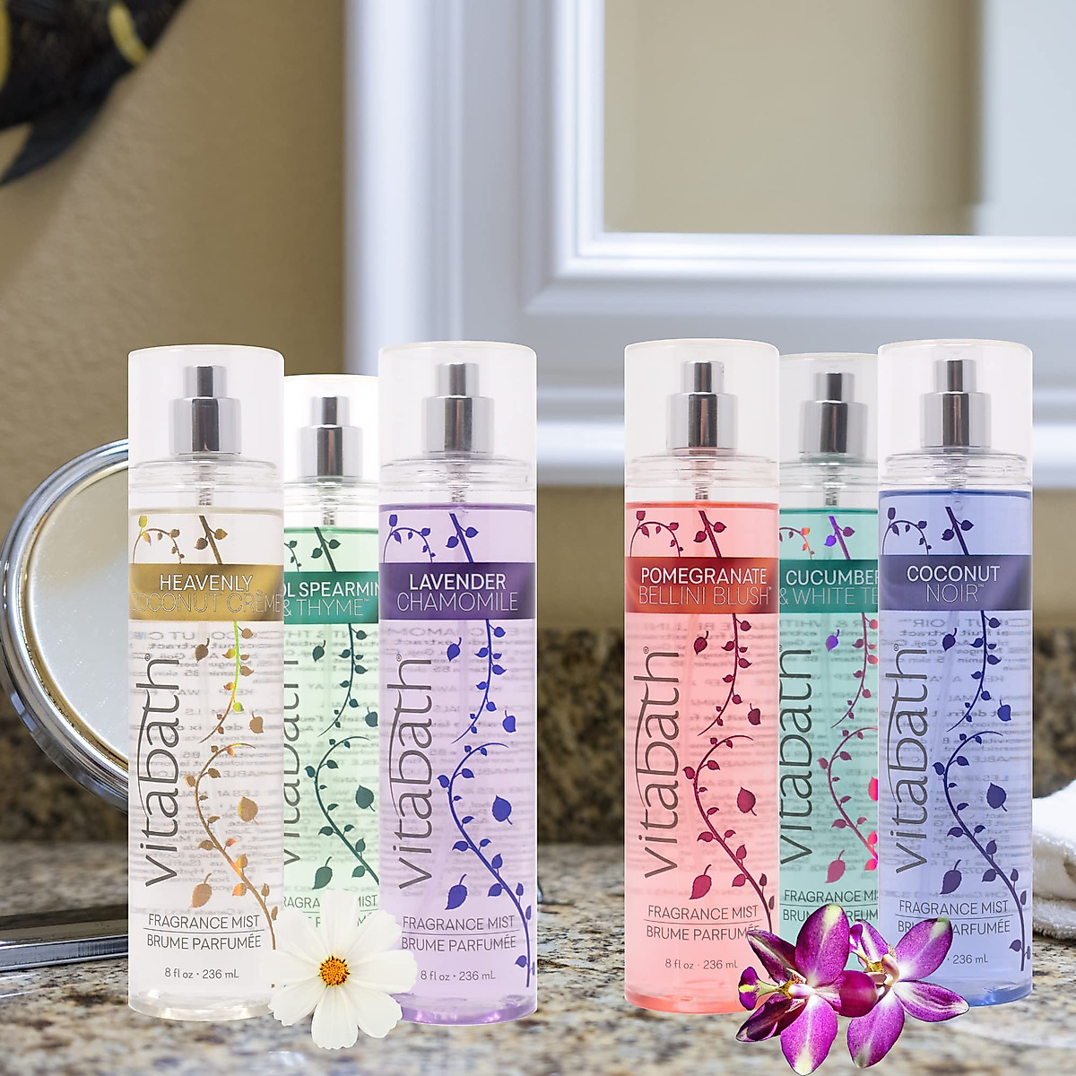 Vitabath Fragrance Mist, Cucumber and White Tea, 8 Ounce