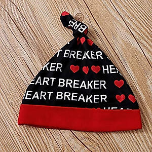 BIRTHDAY SHARK Baby Boy Valentine's Day Outfit Boy First Valentine's Day Clothes Infant Heart Breaker Outfit (White,3-6 Months)