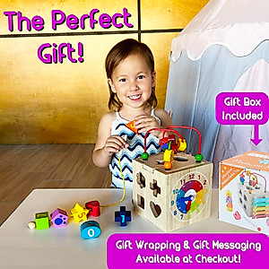 Montessori Mama Baby Activity Cube Montessori Toys for 1 Year Old + Learning Toys for 1+ Year Old Activity Center for Baby, Toddler Educational Toys for 12-18 Months, 1st Birthday Girl Gifts Boys