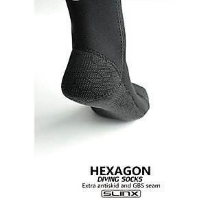 Neoprene Water Fin Sock Diving Wetsuits Sock 3MM for Women Men, Thermal Beach Sock Anti Slip Flexible for Snorkeling Surfing Kayaking Swimming Sailing(3MM black, M)