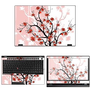 Decalrus - Protective Decal Cherry Blossom Skin Sticker for Lenovo ThinkPad P53 (15.6" Screen) case Cover wrap LEthnkpd15_P53-85