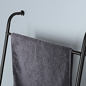 Blanket Ladder Towel Ladder for Bathroom Blanket Rack for Living Room Bathroom Laundry Room Black