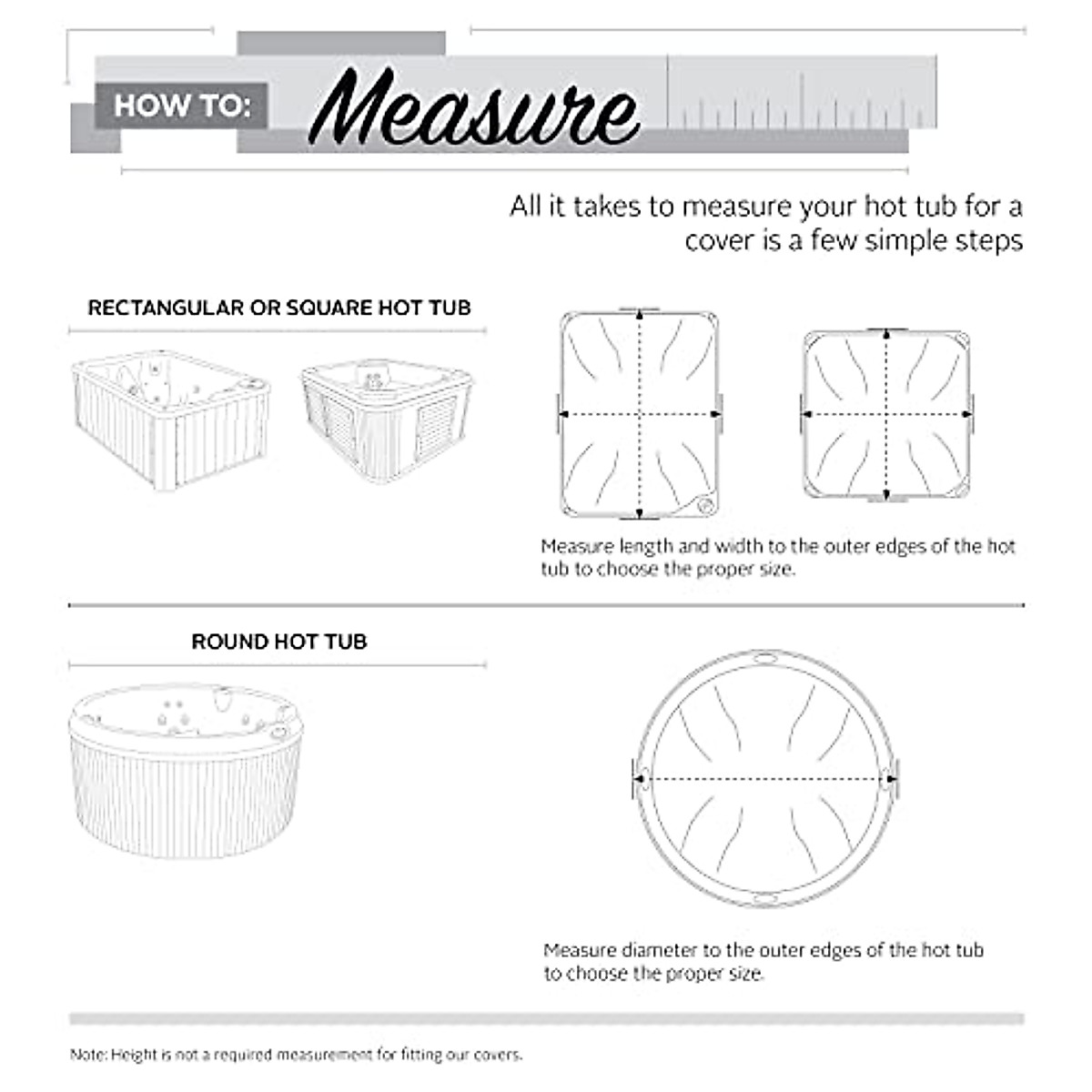 Classic Accessories Ravenna Water-Resistant 86 Inch Square Hot Tub Cover, Patio Furniture Covers