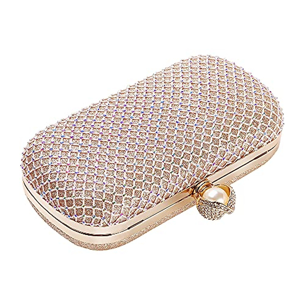 Mulian LilY M106 Glitter Clutch Purse For Women Sparkly evening bags Prom Party Handbag Rose Gold