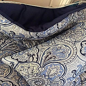 Waverly Paddock Modern Farmhouse 6-Piece Comforter Set, King, Porcelain