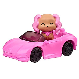 Barbie Extra Doll & Accessories with Long Brunette Styled Hair in Pink 2-Piece Outfit with Sparkly Jacket & Pet Puppy