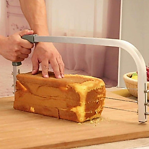 Adjustable Cake Leveler, Professional Layer Cake Slicer Cutter with 3 Stainless Steel Blades Baking Accessories for Bread Loaf Cake