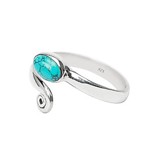 Tibetan Turquoise Stone Toe ring 925 Sterling Silver Girls Toe ring Midi Ring Women Body Jewellery Adjustable Toe Ring Handmade Toe ring gemstone toe rings