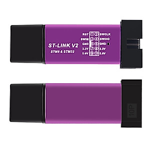 DWEII 1PCS STM32F411 Development Board V3.0 STM32F411CEU6 STM32F4 Learning Board 100MHz Clock 512kB Flash and 128kB RAM with 1 PCS ST-Link V2 (Random Color) Support for MicroPython/Programming