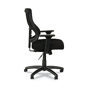 Alera Elusion II Series Mesh Mid-Back Synchro Seat Slide Chair, Supports Up to 275 lb, 17.51" to 21.06" Seat Height, Black