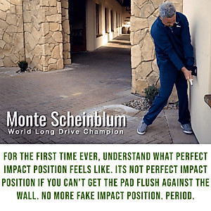 Indoor Golf Training Aid for Perfect Golf Impact Position by World Long Drive Champion - Golf Trainer and Golf Training Aid by 300 Yard Impact for Indoor and Outdoor Use