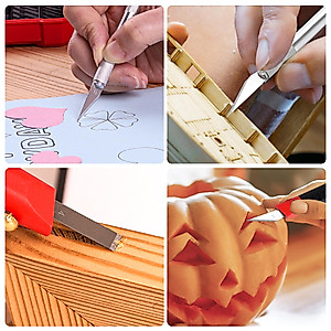 FASTPRO 31-Piece Precision Hobby Knife Set, Craft Knife with 26pcs Blades, Exacto Knife Set Included Tweezers, Grindstone, Steel Ruler and Storage Case, for Art Work, Scrapbooking, Stencil, Modeling