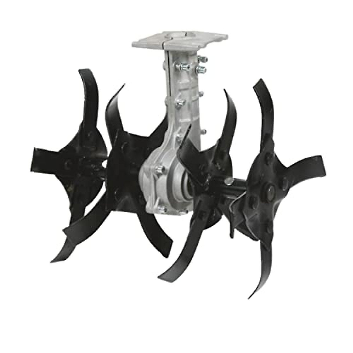 KNakasaki Cultivator Attachment Brush Cutter | Multi-Head System | Weed Removal & Soil Cultivation | Rotary Tiller Cultivator Multi-Function Loose Soil Head (28-9t) Black