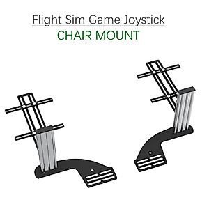 EG STARTS 2 Set Chair Mount for Flight Sim Game Joystick, Throttle & Hotas Systems Compatible with Logitech G X56, X52, X52 Pro, Thrustmaster T-Flight Hotas, TCA, T.16000M