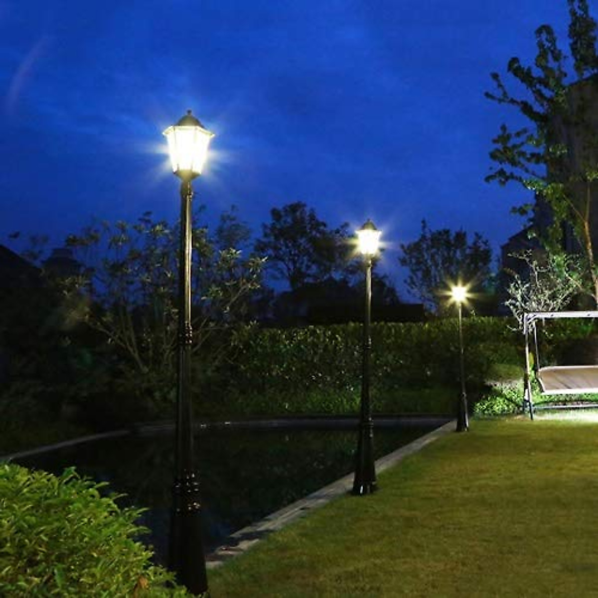 ZZYJYALG European Garden Lights Landscape Lights Retro Outdoor Home Led High Pole Garden Waterproof Outdoor Street Light E27 Courtyard Light Street Lamp Villa Garden Community High Post Lamp