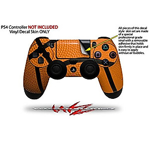 WraptorSkinz Skin compatible with Sony PS4 Dualshock Controller PlayStation 4 Original Slim and Pro Basketball (CONTROLLER NOT INCLUDED)