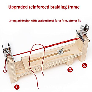 Wooden Jig Bracelet Maker, Wood Bracelet Jig,Wristband Maker Kit with 2 Clips,DIY Hand Knitting Bracelet Jig,Bracelet Making Kit (Fixture only)