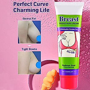 Breast Shrinking Cream Firming and Lifting Breast Cream Nourishing for Push Up Bust Reduction Lifting Fever Massage Cream with Perfect Body Curve for All Skin Types 100g
