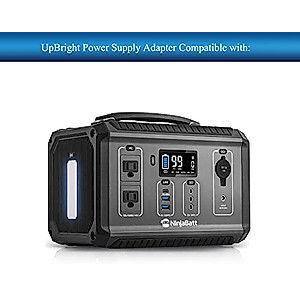 UpBright Car DC Adapter Compatible with NinjaBatt 500W Portable Power Station 560Wh Battery Solar Generator Backup Lithium-ion Battery NP500-A NP500A 500 Watts DC12-24V DC Auto Supply Charger