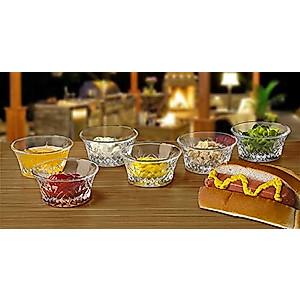 Godinger Bowl Set - Mini Crystal Prep, Dip, Dessert, Bar Dish Bowls - Set of 6, 2oz