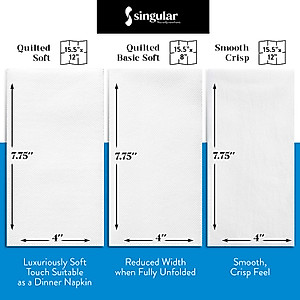 AH AMERICAN HOMESTEAD - Disposable Hand Towels for Bathroom - White Linen Like Guest Napkins - Bathroom Paper Towels for Guests - Ideal for Paper Dinner Napkins (200 Count- Quilted Soft - 15.5" x 12")