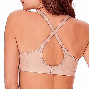 Bali Comfort Revolution Wireless Bra, Full-Coverage Wirefree Bra, Wireless Everyday Bra with Cool Comfort Fabric, Almond Zag, 36D