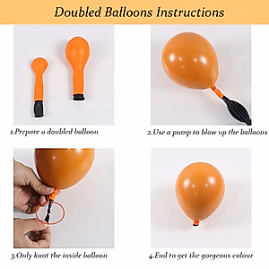 Orange Balloons Arch Kit-Double Stuffed Apricot Cream Peach Terracotta Balloons Garland Kit for Baby Shower Birthday Party Decorations