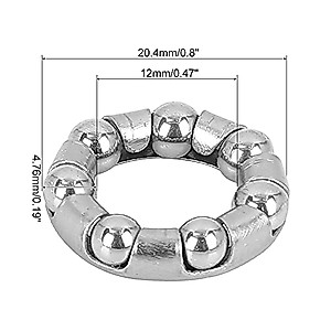 X AUTOHAUX 4 Pcs 4.76mm x 7 Ball Bearings Cages Crank Bearings Wheel Bearing Retainer for Bicycle