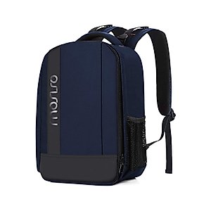 MOSISO Camera Backpack,DSLR/SLR/Mirrorless Photography Backpack Buffer Padded Shockproof Camera Bag with Customized Modular Inserts&Tripod Holder Compatible with Canon,Nikon,Sony etc, Navy Blue