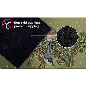 Toland Home Garden 800093 Snowy Friends Winter Door Mat 18x30 Inch Bird Outdoor Doormat for Entryway Indoor Entrance