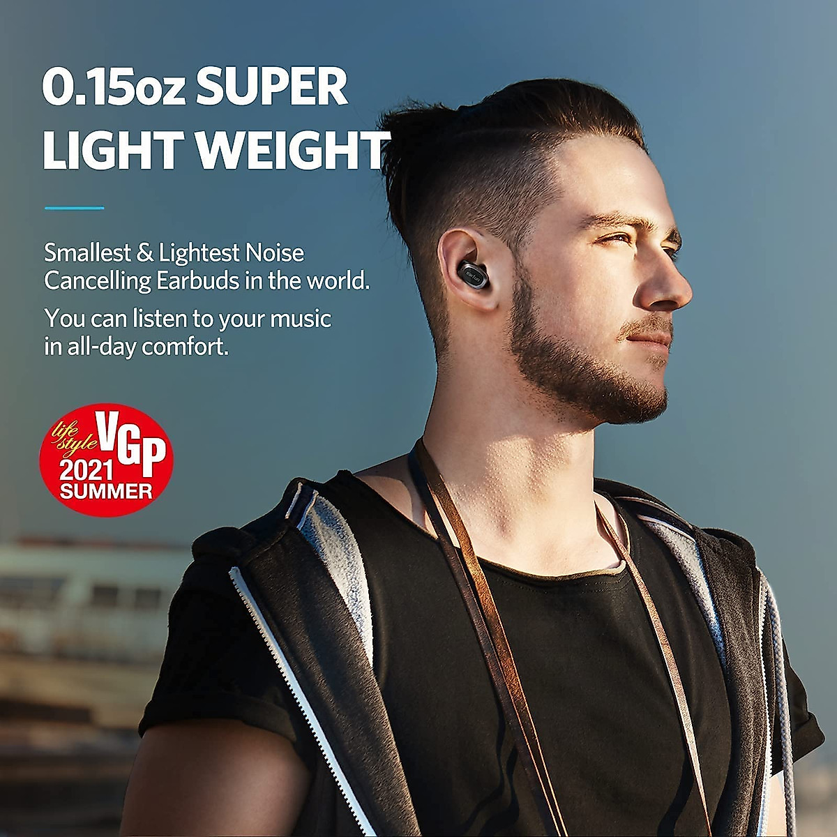 EarFun Wireless Earbuds Active Noise Cancelling Free Pro Bluetooth 5.2 Earbuds, in-Ear Headphones with 4 Mics, Clear Sound Deep Bass Earphones, Lightweight Fit, Low Latency, IPX5 Waterproof, 32Hrs