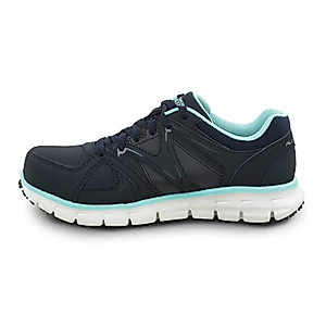 Skechers Work Jackie - Women's, Navy/Aqua, Aluminum Alloy Toe, EH, Athletic (9.0 M)
