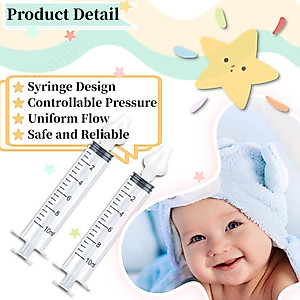 Nasal Irrigator for Baby,Syringe Nasal Irrigator,10ml Nasal Irrigator Portable Infant Nose Cleaner Nose Aspirator for Baby Fast All Natural Relief-Nasal Irrigation/Nasal Spray/Nasal Hygiene (2 PCS)