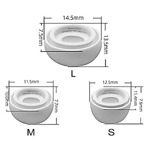 Rayker Eartips Compatible with Airpods Pro Earbuds, [Fit in case] Silicon Earbud Covers Tips Eartips, Large Size 3 Pairs, Ultra Soft, Perfect for Airpods Pro, White L