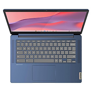 Lenovo 2023 Newest Ideapad Slim 3, 14" (1920 x 1080) FHD Touchscreen Chromebook Slim Thin Laptop, 8-Core MediaTek Kompanio 520, 4GB RAM, 64GB eMMC, WiFi 6, Chrome OS, Abyss Blue, EAT 64GB Micro SD