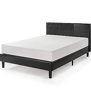 ZINUS Jade Faux Leather Upholstered Platform Bed Frame / Mattress Foundation with Wood Slat Support / No Box Spring Needed / Easy Assembly, Queen