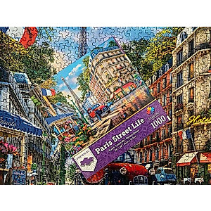 Majestic by Springbok 1000 Piece Jigsaw Puzzle Paris Street Life - Made in USA - Compact Box