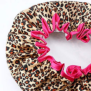 Shower Cap, ESARORA 4 PACK Bath Cap Designed for Women Waterproof Double Layer